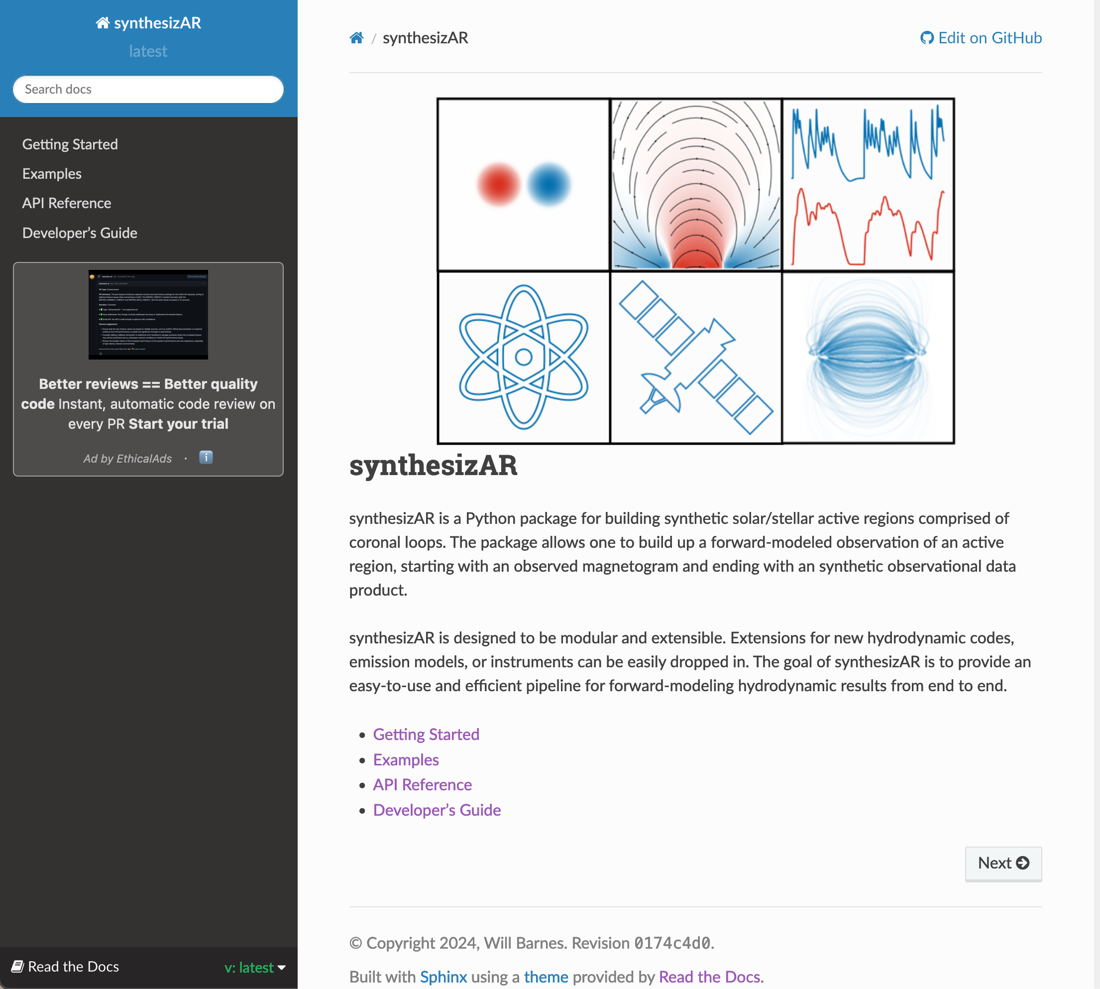 Synthesizar A Python Framework For Forward Modeling Optically Thin Emission From Field Aligned